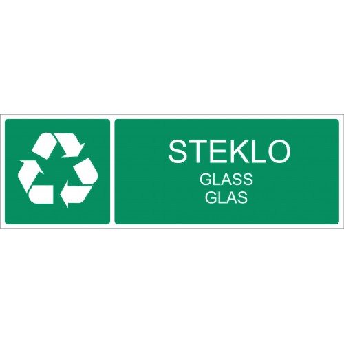 Nalepka za koše za smeti - Steklo